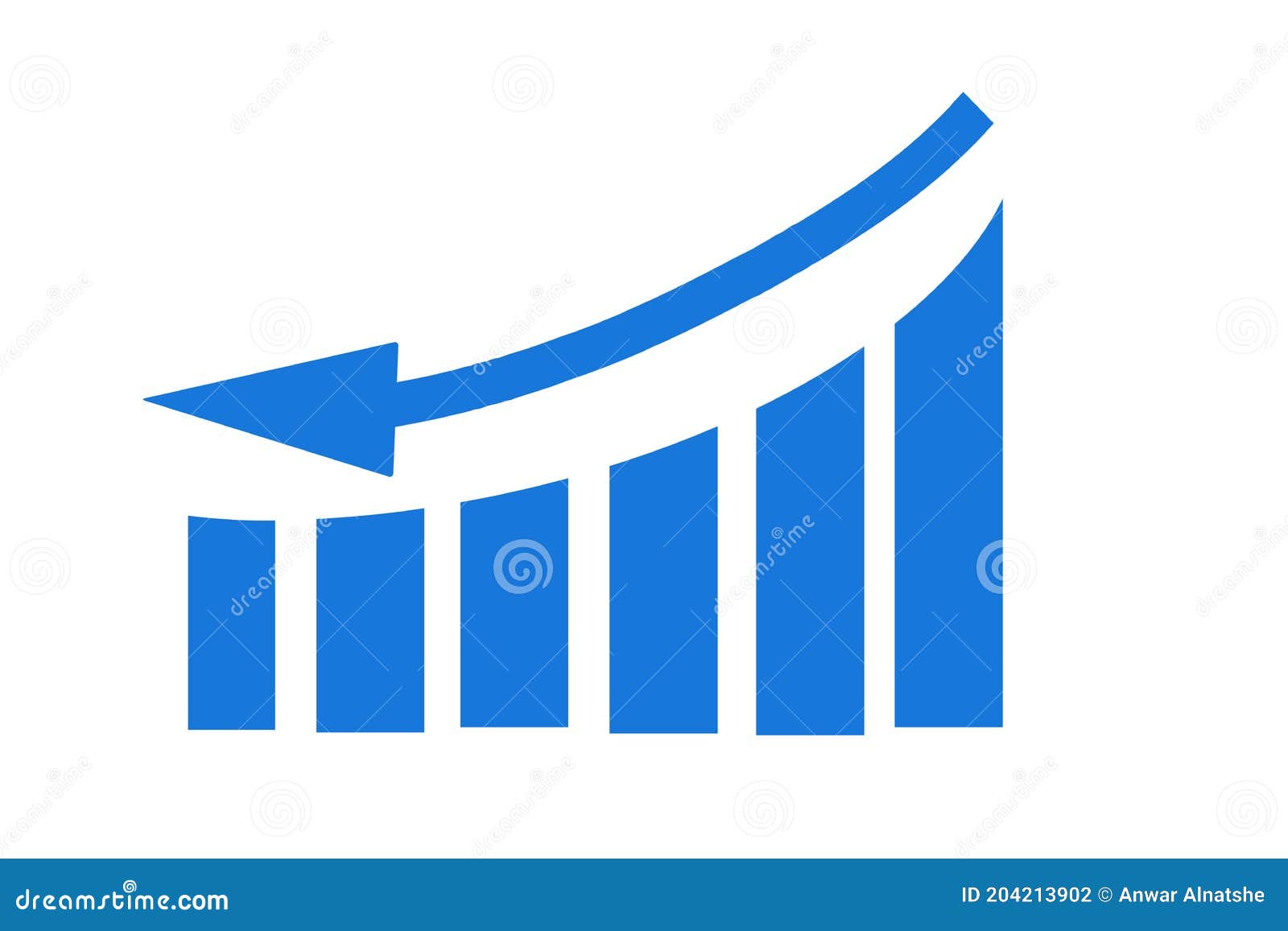 Icon of Statistic Arrow. Vector Illustration. Stock Illustration ...