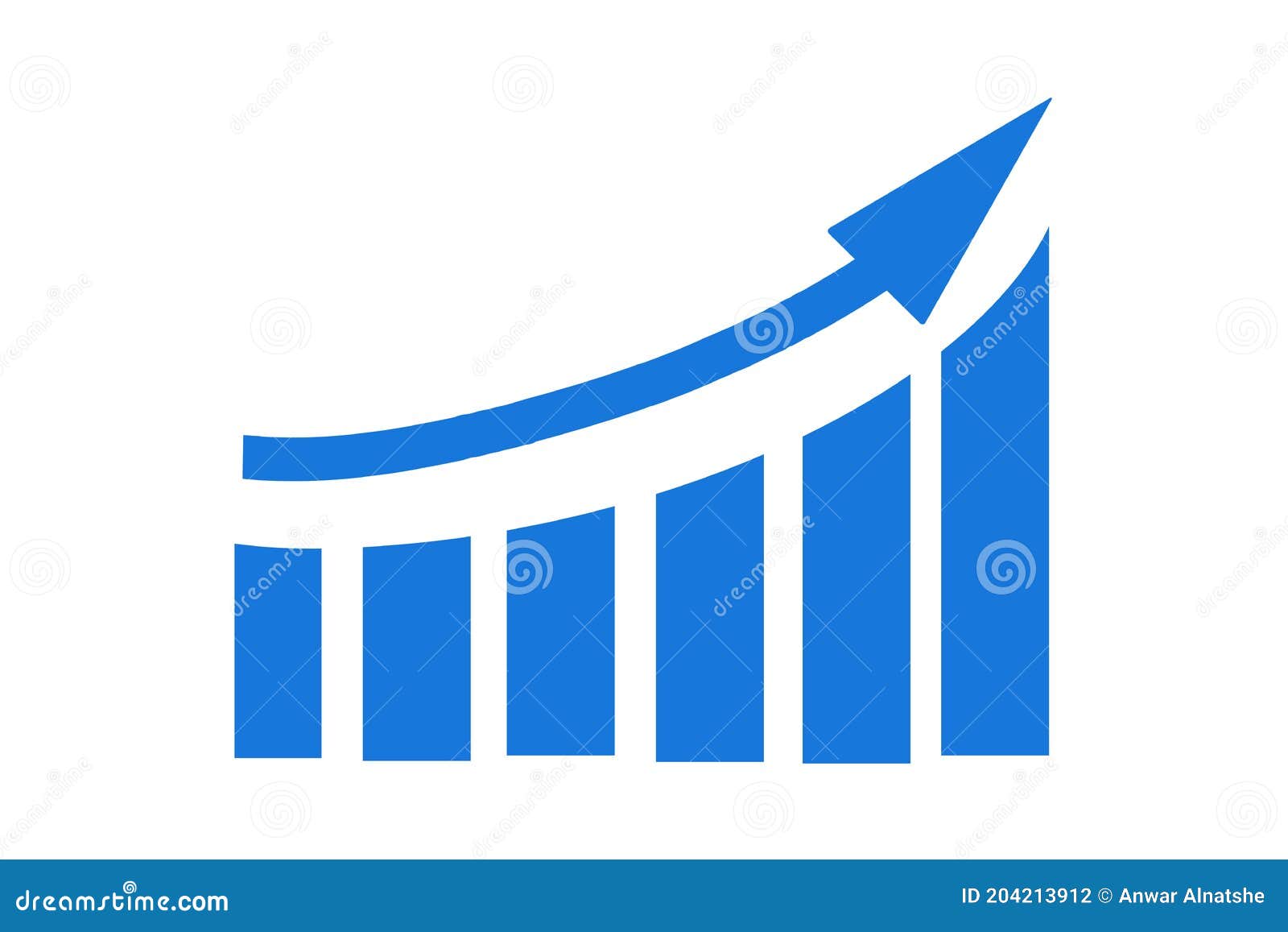 Icon of Statistic Arrow. Vector Illustration. Stock Illustration ...