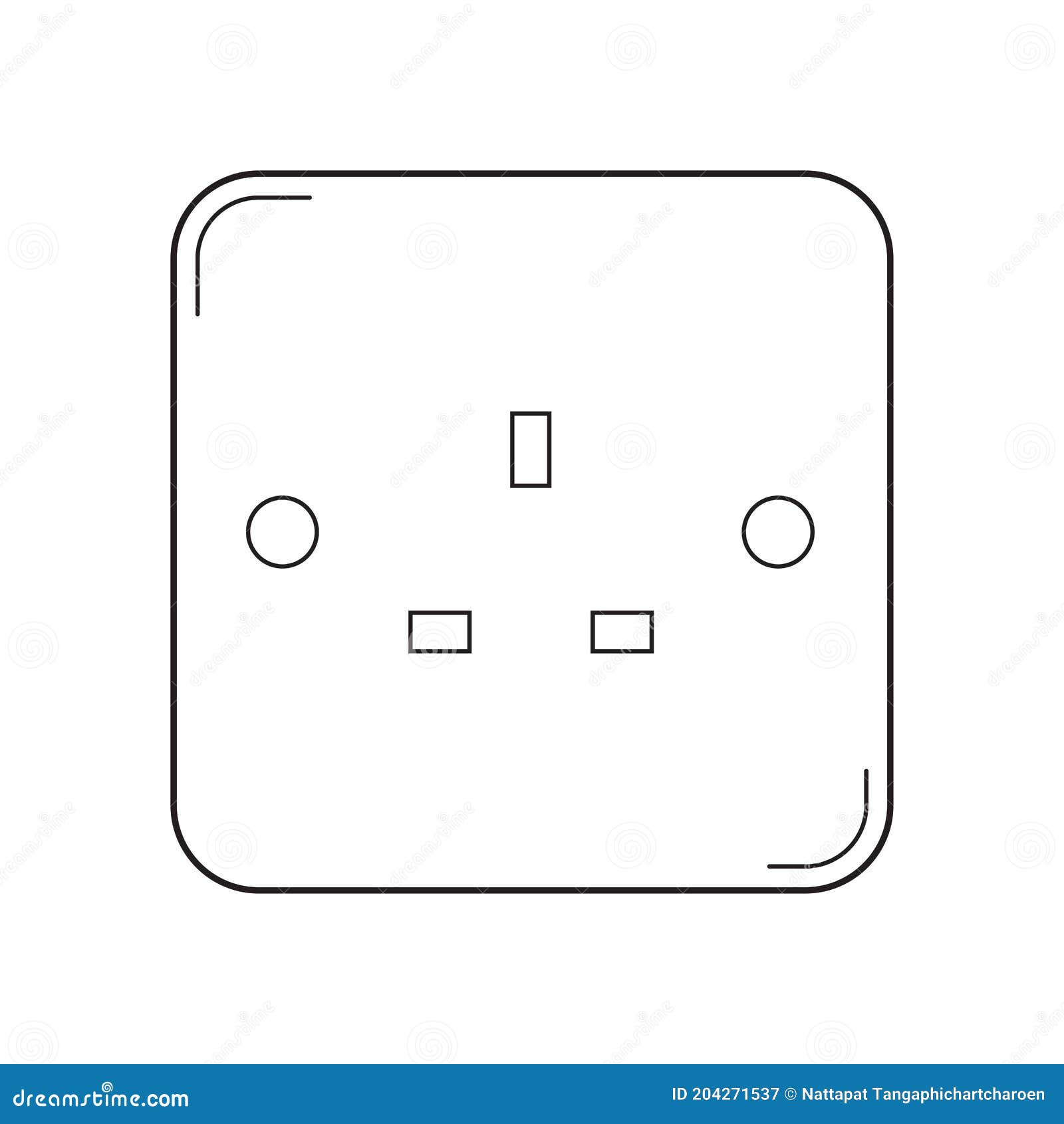 UK AC power sockets icon stock vector. Illustration of type - 204271537