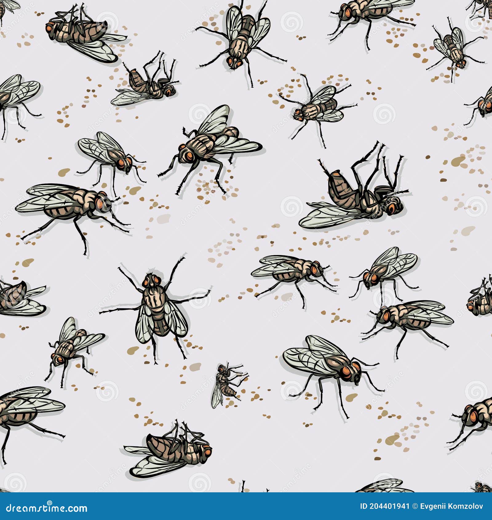 Fly, Insect, Various Poses, Movements and Foreshortenings of Figures ...