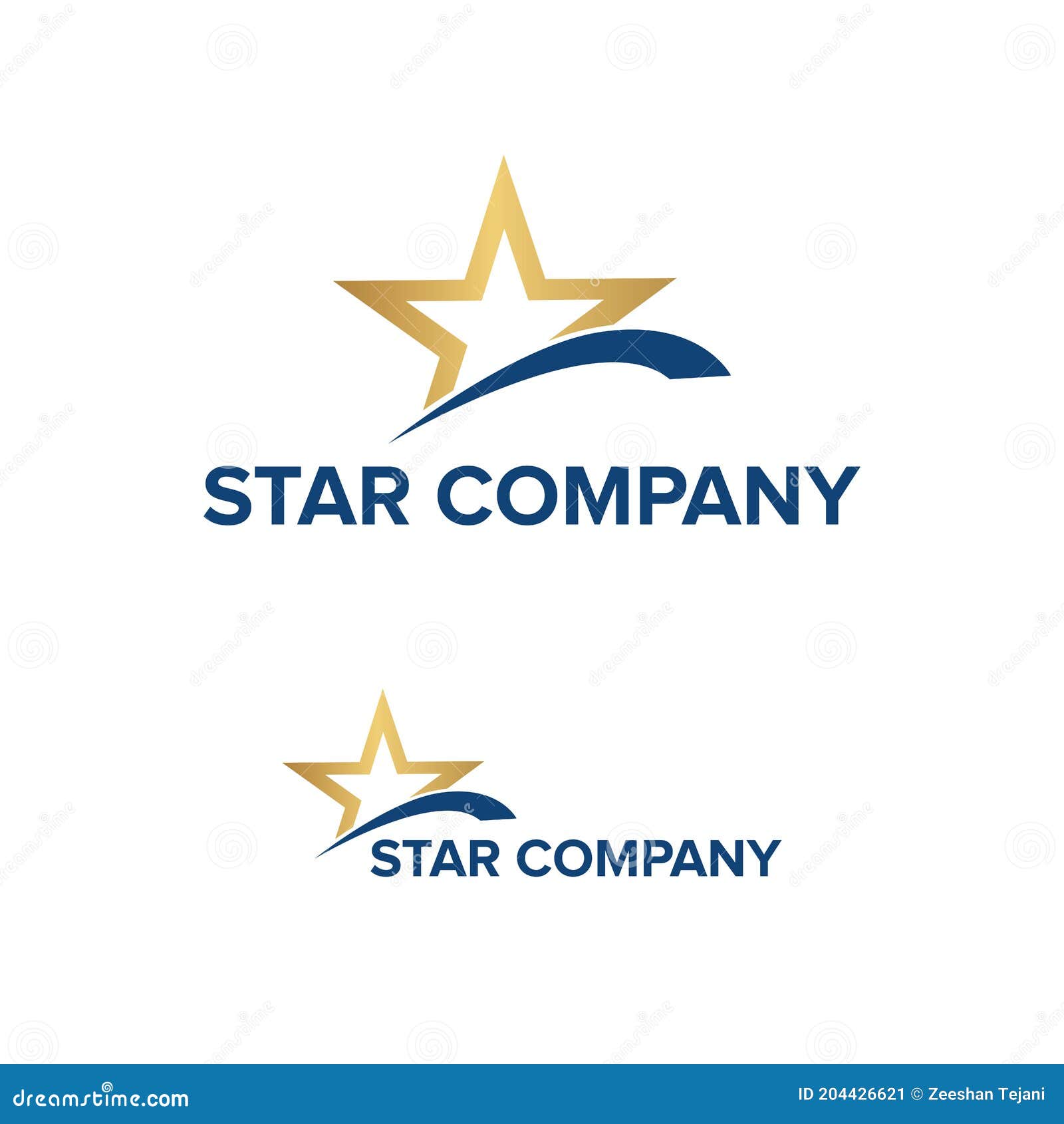 Star Company Logo Design in Vector Format Stock Vector - Illustration ...