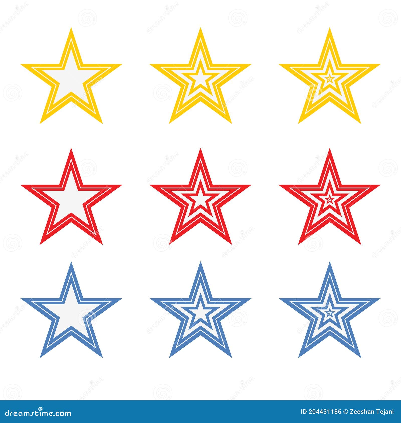 Animated Stars Vector Design Emblem for Gif Stock Vector - Illustration ...