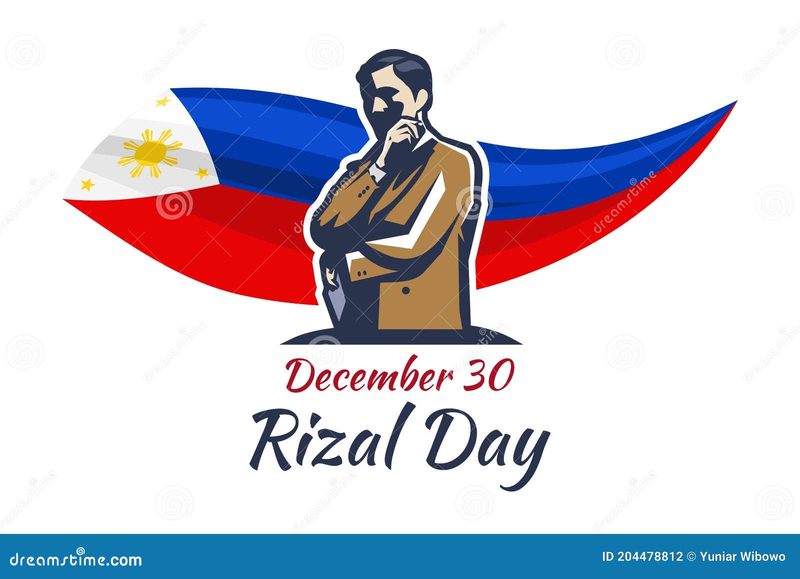 December 30, Happy Rizal Day Vector Illustration. Stock Vector ...