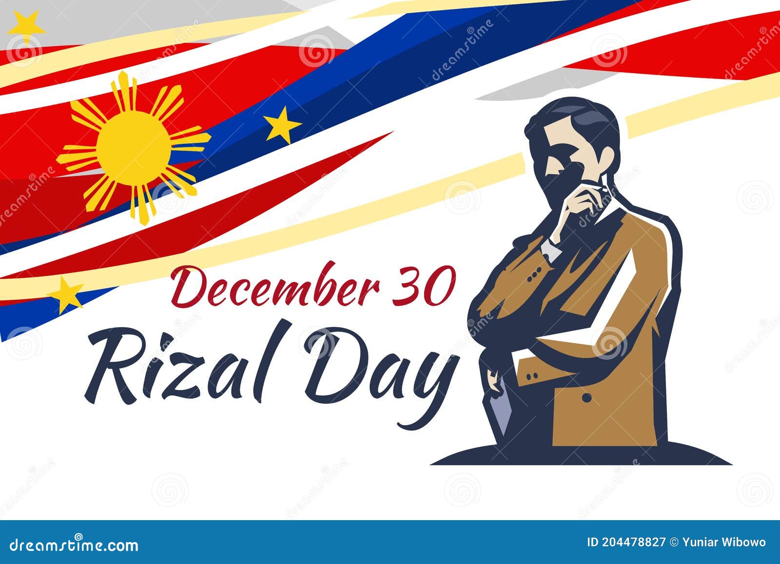 December 30, Happy Rizal Day Vector Illustration. Stock Vector ...