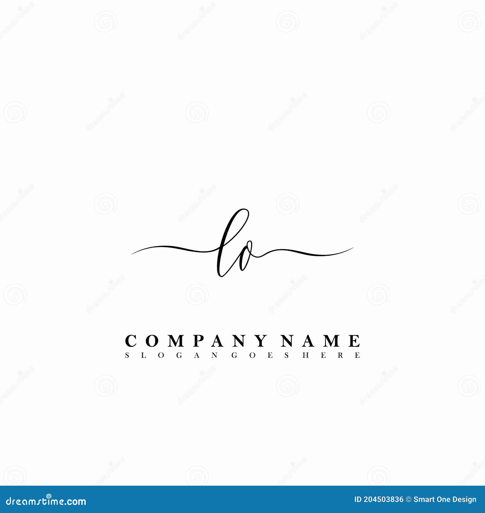 Initial Letter LO Beauty Handwriting Logo Vector Stock Vector ...