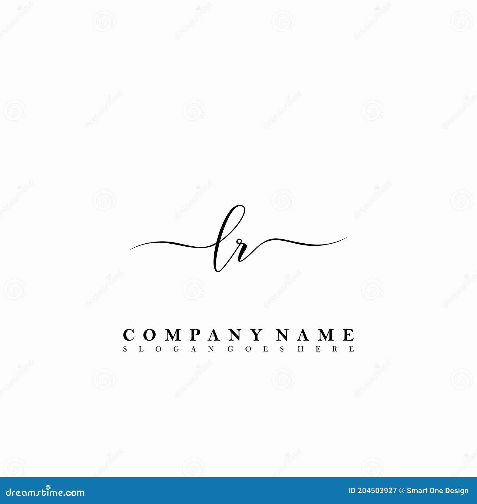 Initial Letter LR Beauty Handwriting Logo Vector Stock Vector ...