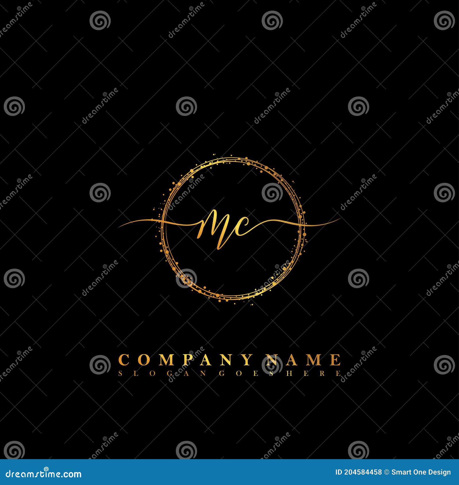 Initial Letter MC Beauty Handwriting Logo Vector Stock Vector ...
