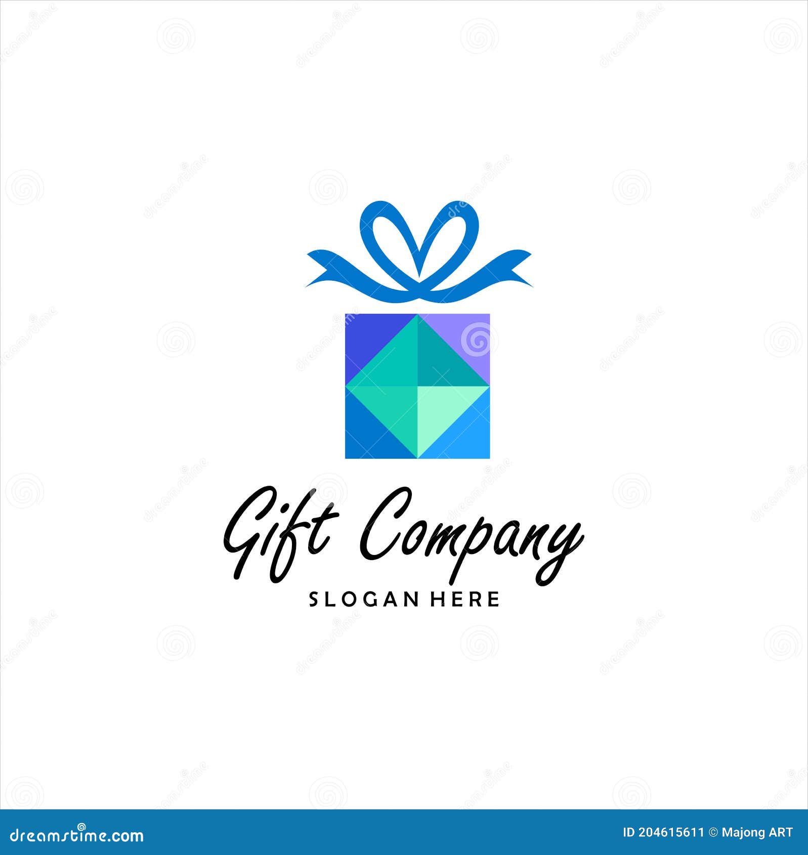 Gift Logo Vector, Icon, Emblem, Gift Shop Logo Design Concept, Creative ...