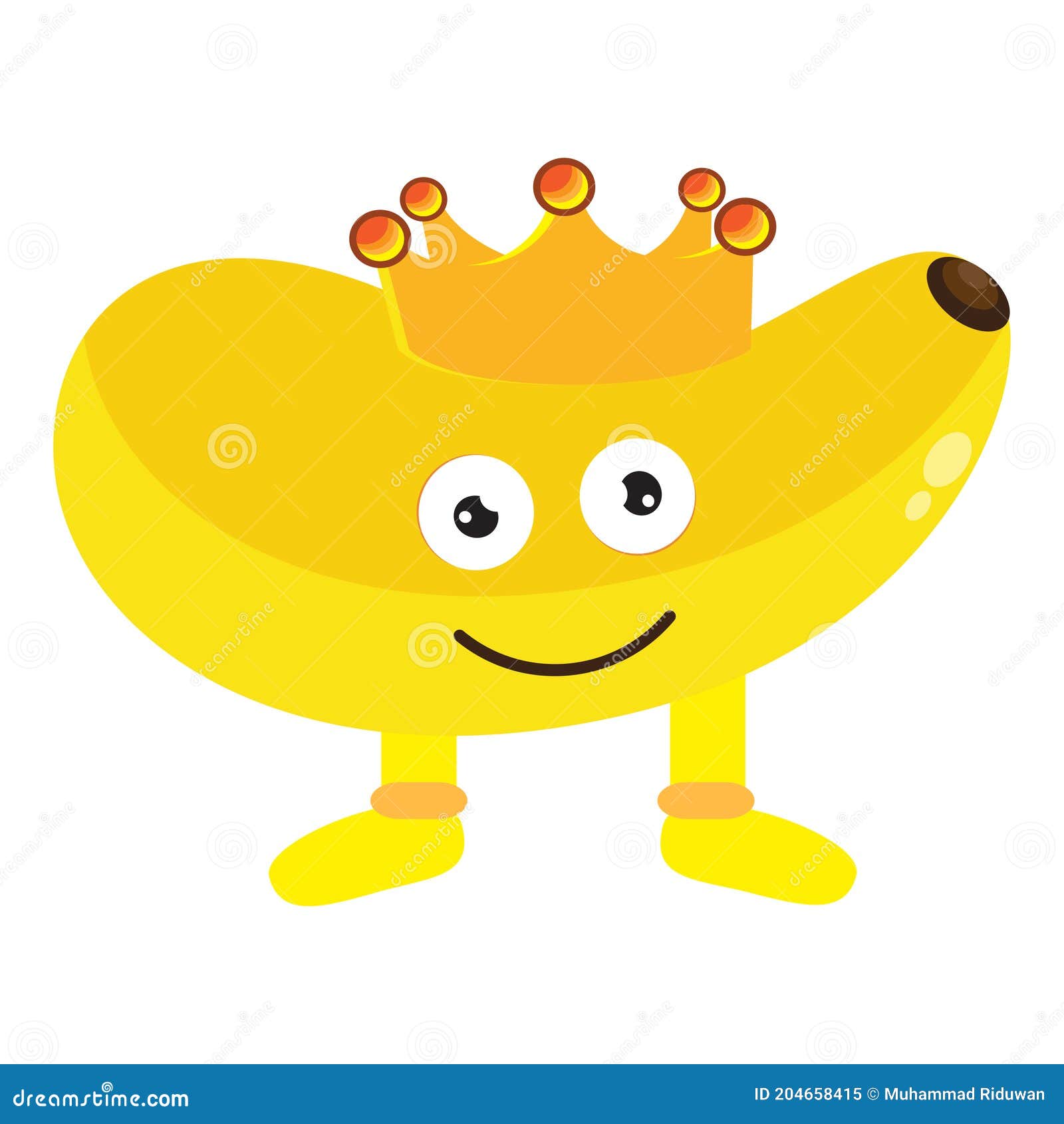 Mascot Banana King Character Vector Illustration Stock Vector ...