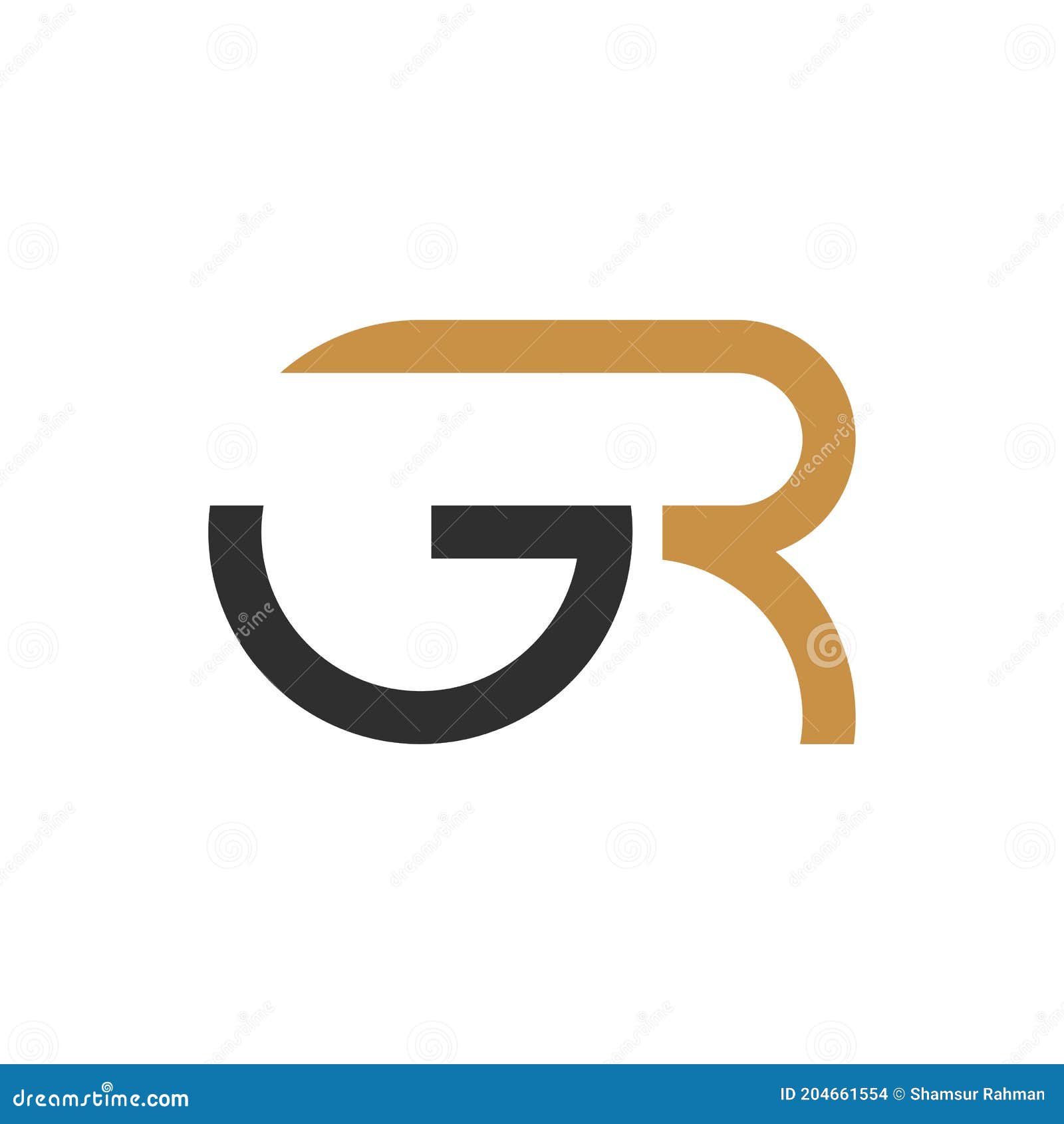 Initial Letter Gr Logo or Rg Logo Vector Design Template Stock Vector ...