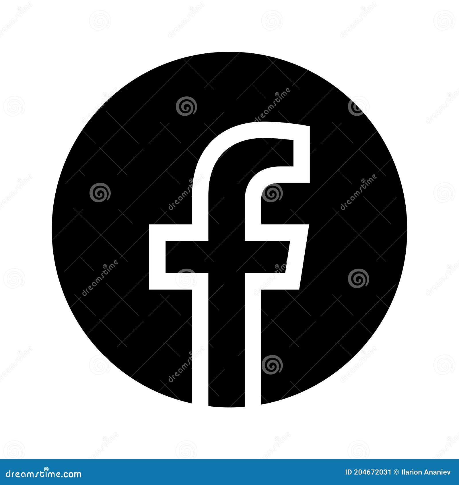 Facebook Logo - Vector - Black Silhouette Shape - Isolated. F Icon For ...