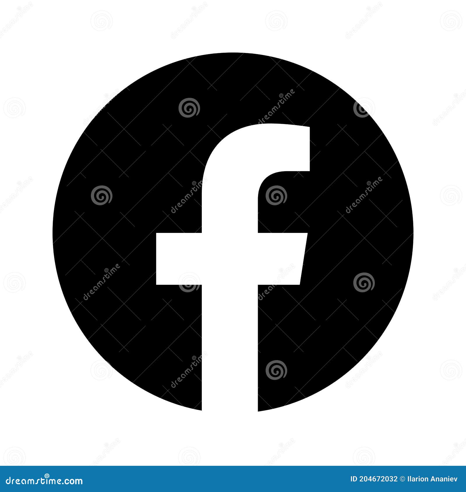 Facebook Logo - Vector - Black Silhouette Shape - Isolated. F Icon for ...