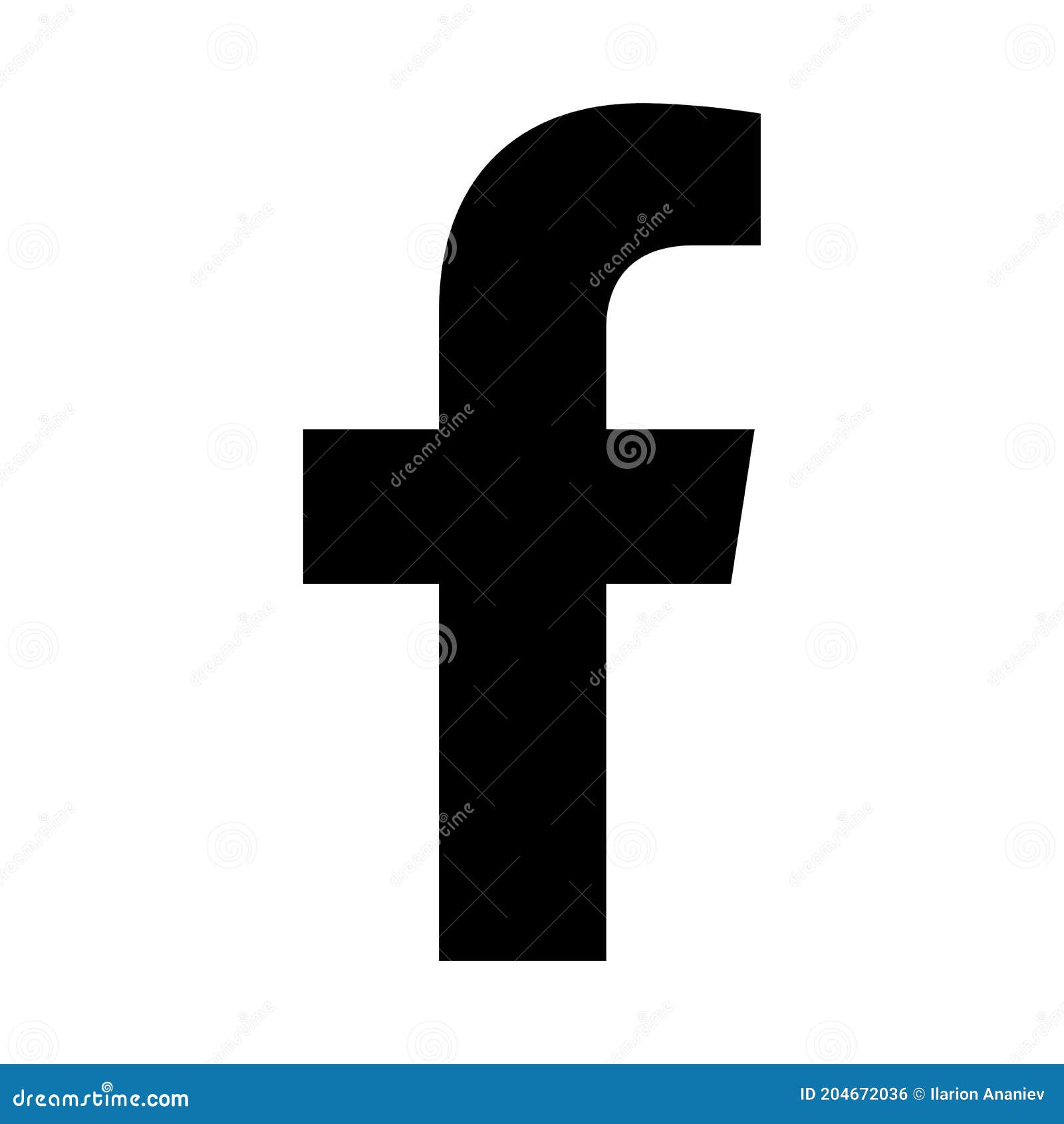 Facebook Logo - Vector - Black Silhouette Shape - Isolated. F Icon for ...