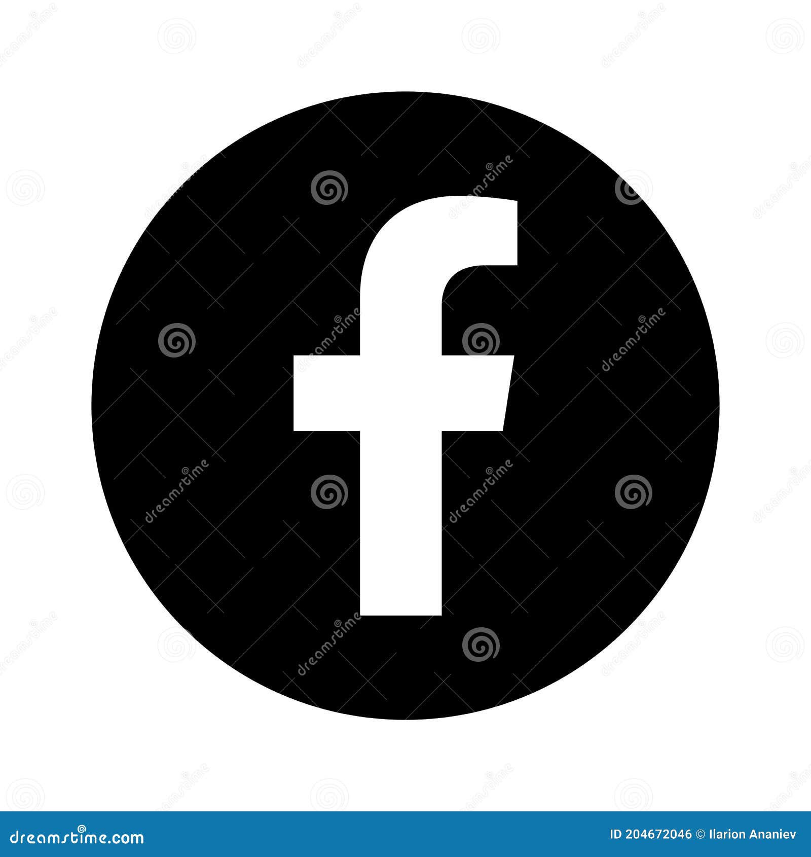 Facebook Logo - Vector - Black Silhouette Shape - Isolated. F Icon For ...