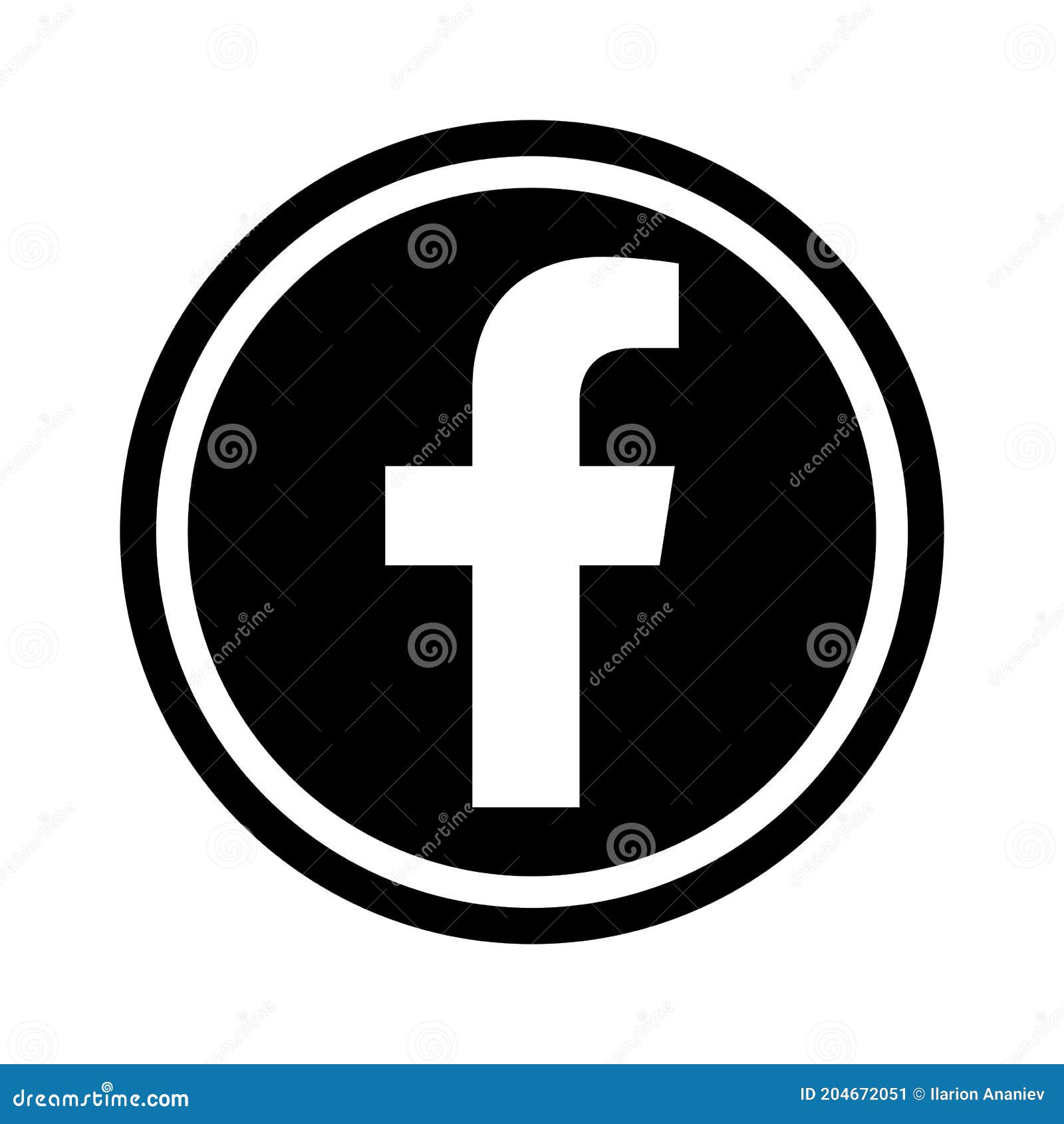Facebook Logo - Vector - Black Silhouette Shape - Isolated. F Icon for ...