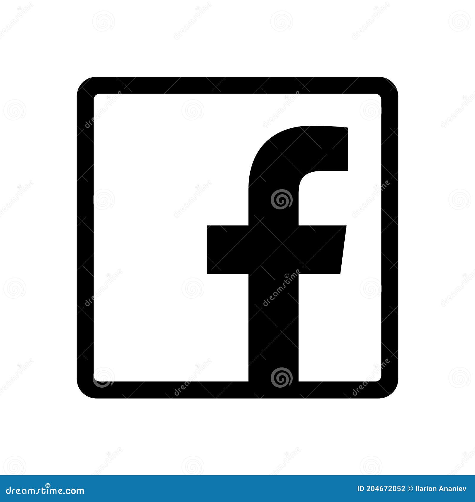 Rounded Shape Social Media Icons Logo Vector Design. | CartoonDealer ...