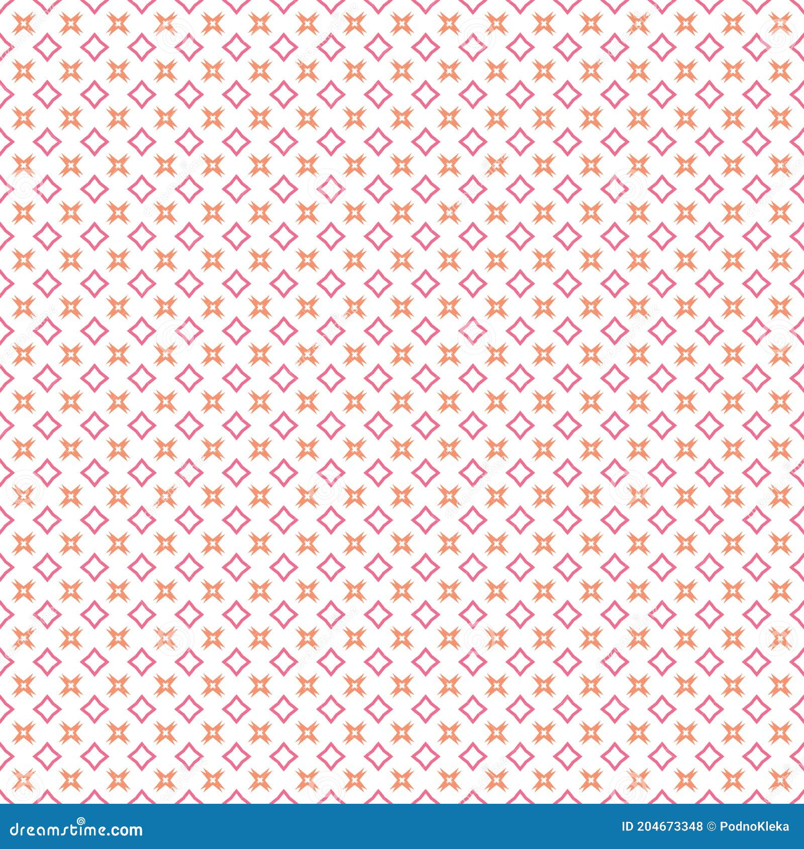 Pink Geometric Diamond Stars Vector Seamless Pattern. Colors Texture ...