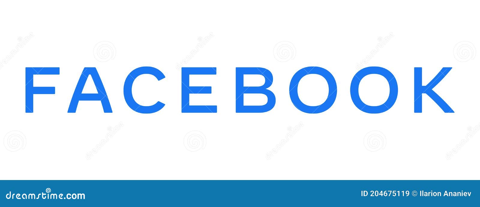 Facebook Text Logo - Vector - Latest Blue Color Font - Isolated ...