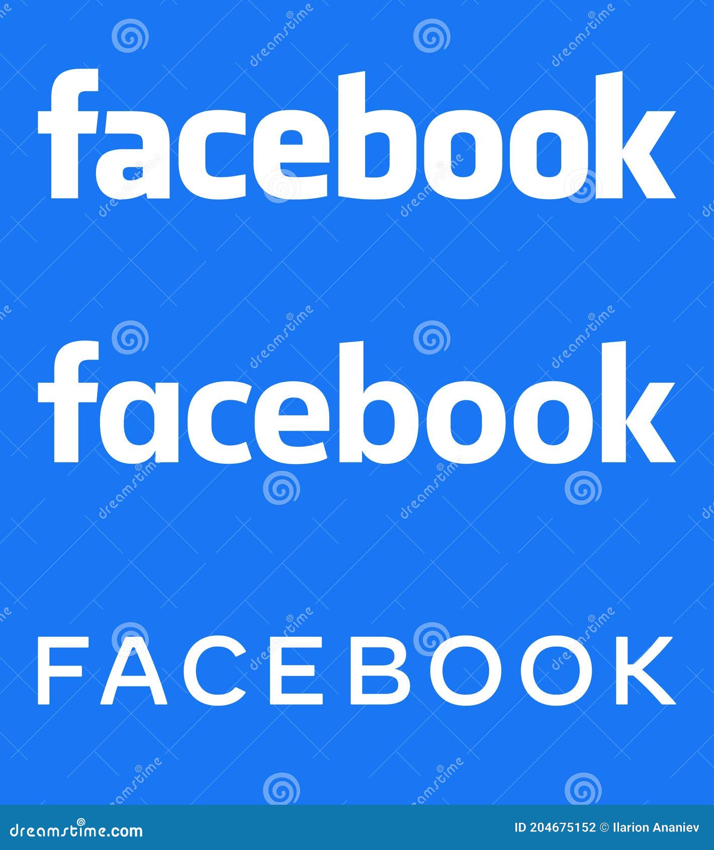 Facebook Text Logo - Vector Set Collection - Latest Blue Color Font ...