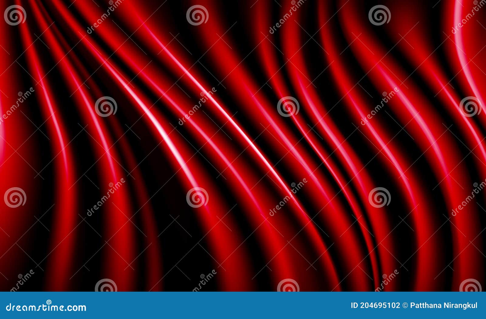 Realistic Red Fabric Silk Satin Wave Luxury Background Vector Stock ...