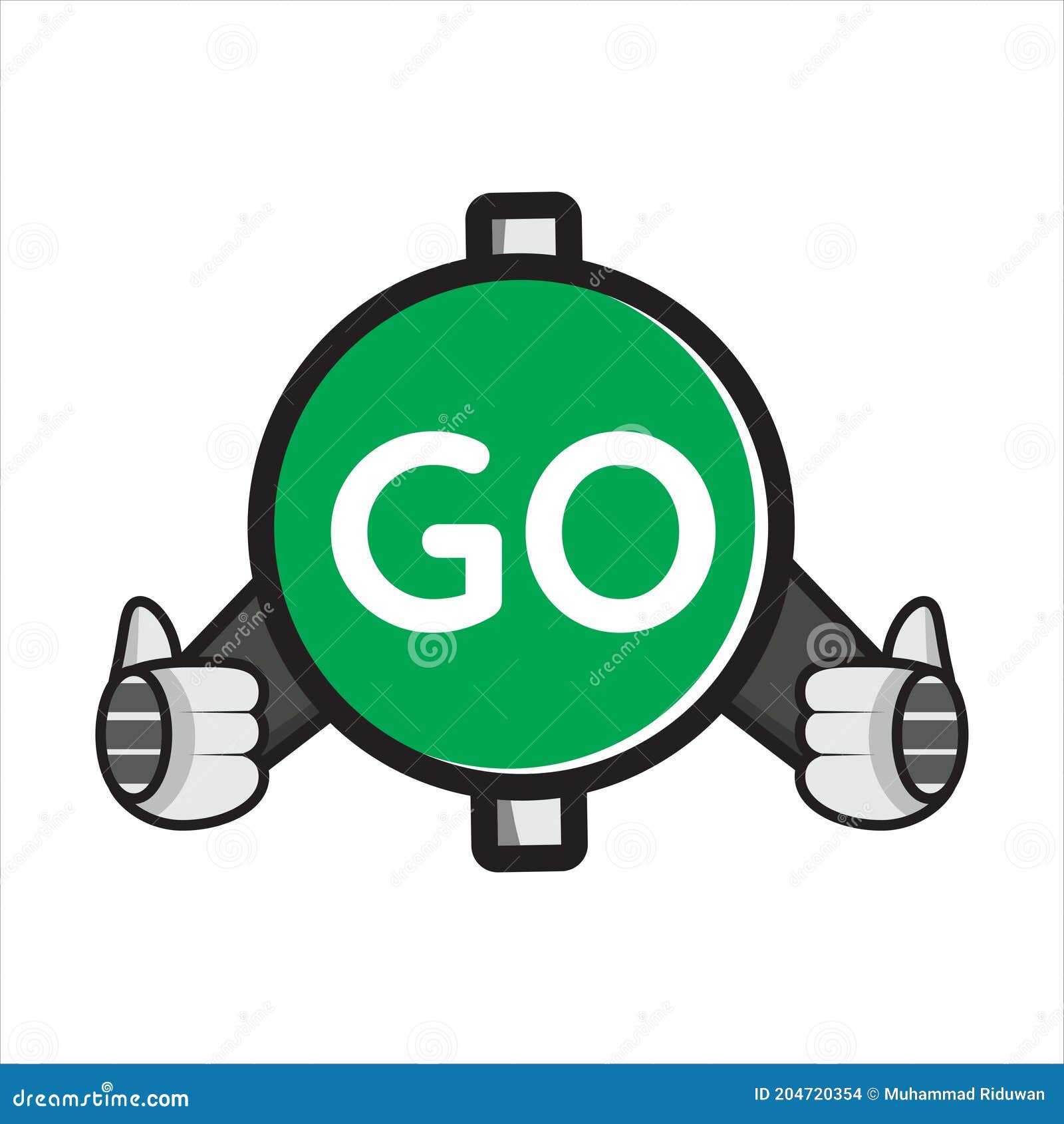 Mascot Go Sign Vector Illustration with Design Eps 10 Stock Vector ...