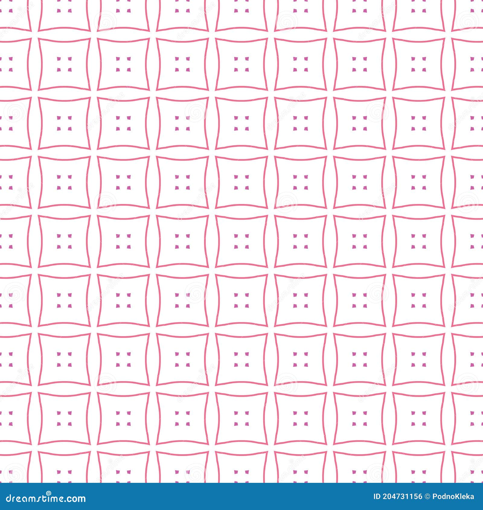 Abstract Outlined Pink Square Dotted Grid Vector Seamless Pattern ...