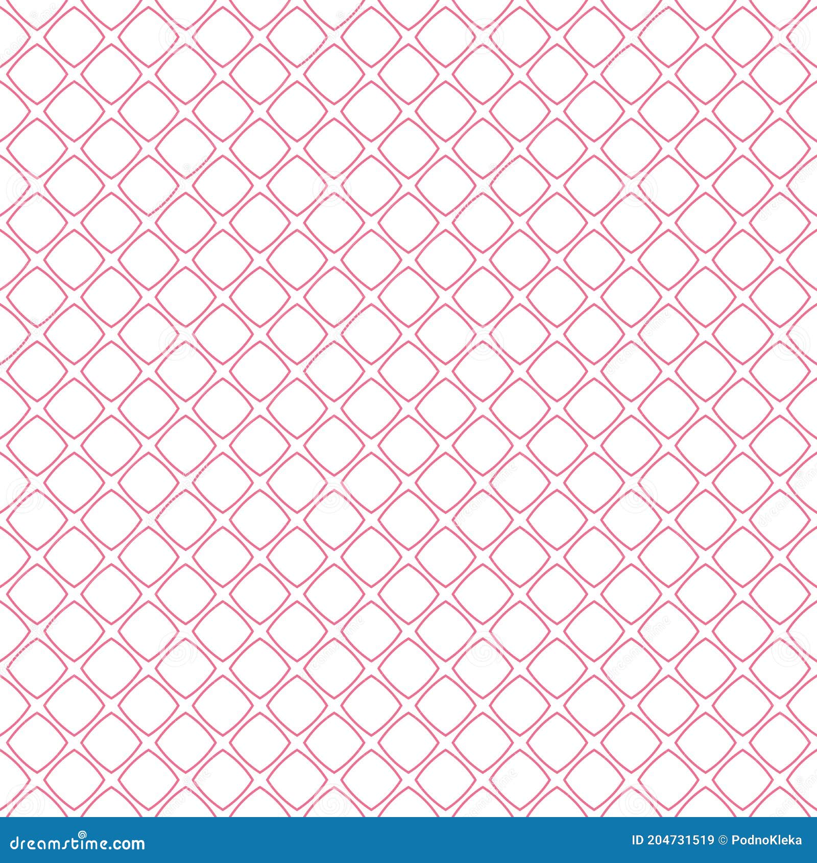 Outline Pink Diagonal Square Mesh Vector Seamless Pattern. Colors ...