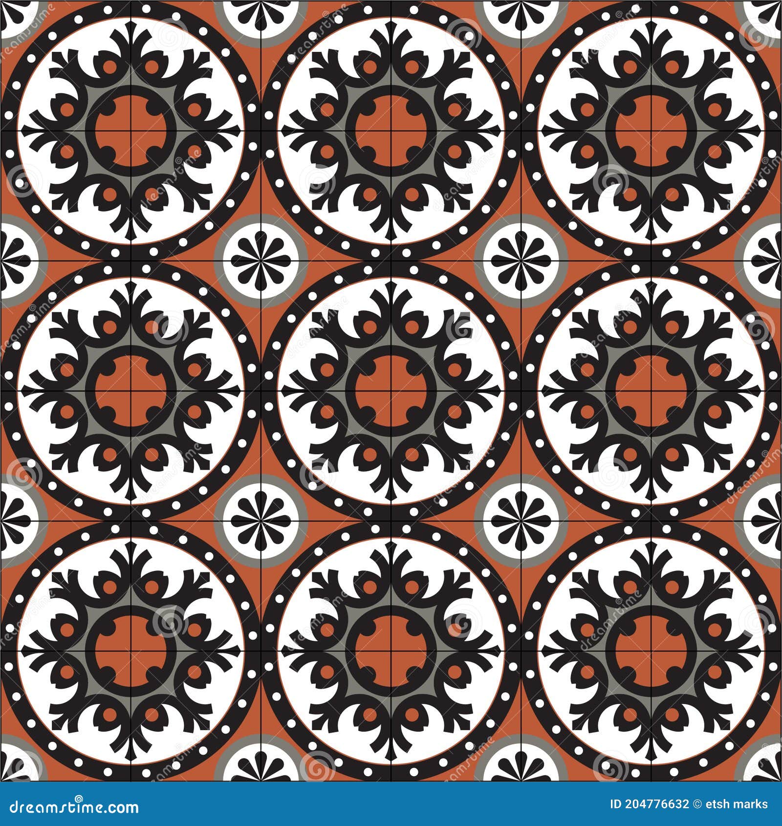 Traditional Palestinian Floor Tiles. Stock Vector - Illustration of ...