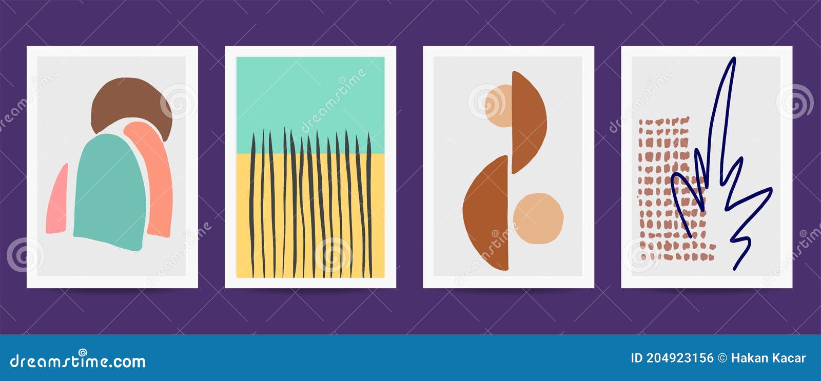 Abstract Arts Vector Collection. Minimal Wall Art Stock Vector ...