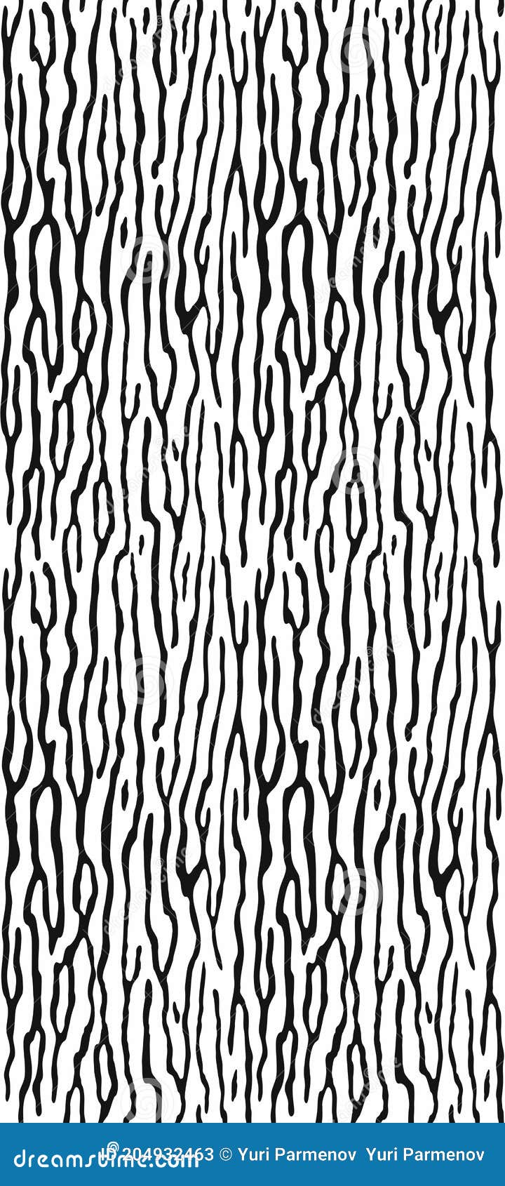 Wood Seamless Texture, Black and White, Hand Draws Style. Tree Bark ...