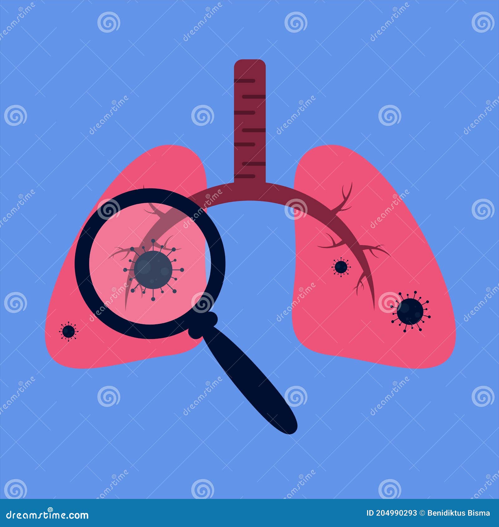 Lungs With Visible Bronchi Royalty-Free Cartoon | CartoonDealer.com ...