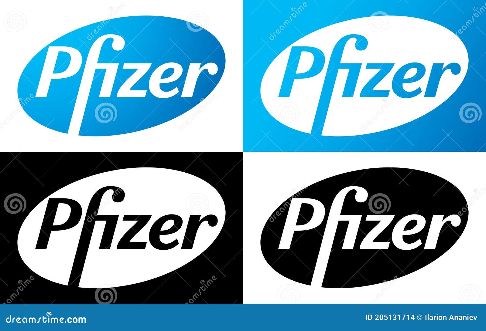 Pfizer Vector Logo - Latest Blue and Black Color Silhouette Set ...