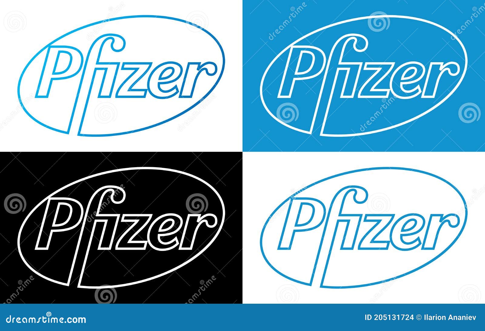 Pfizer Vector Logo - Latest Blue and Black Color Silhouette Set ...