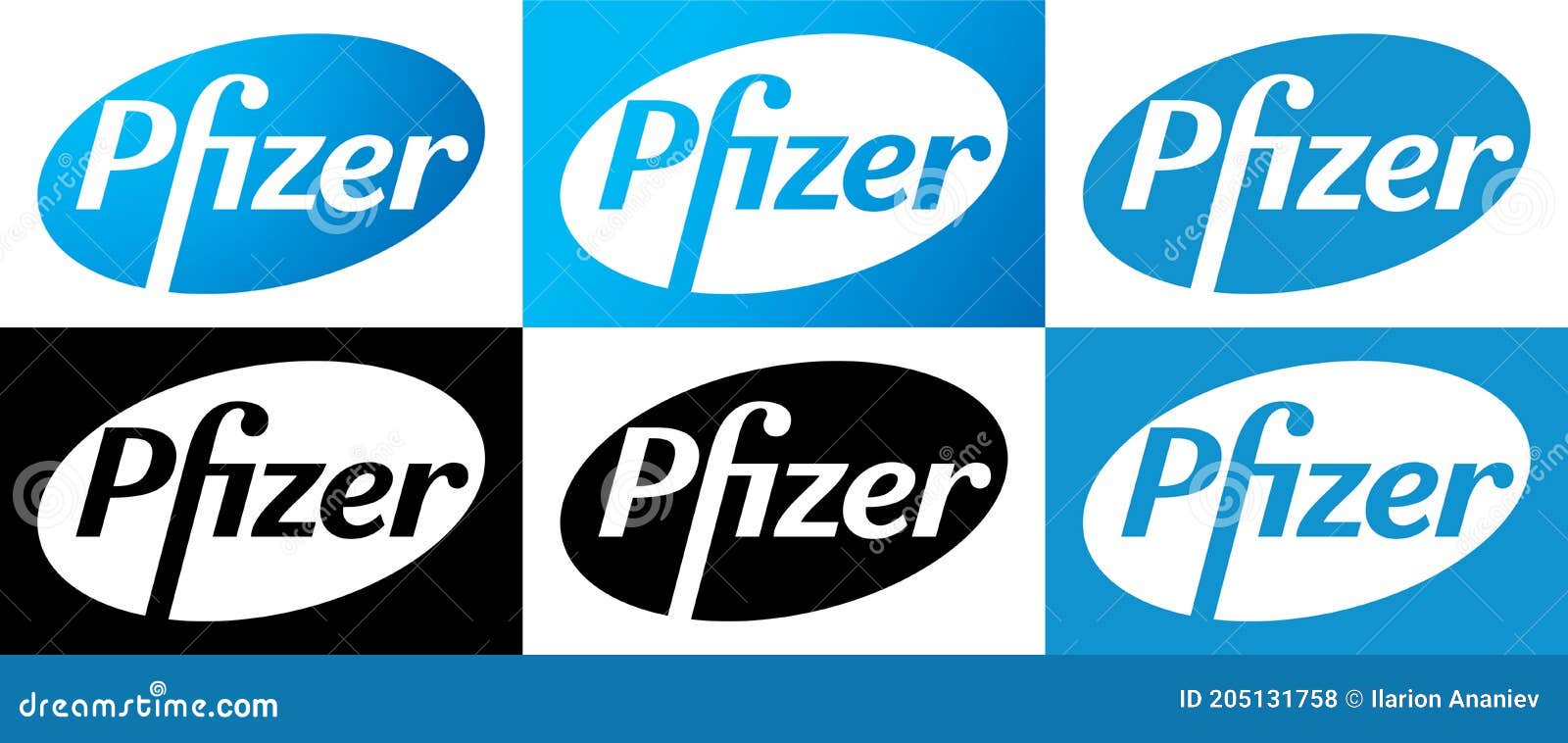 Pfizer Vector Logo - Latest Blue and Black Color Silhouette Set ...