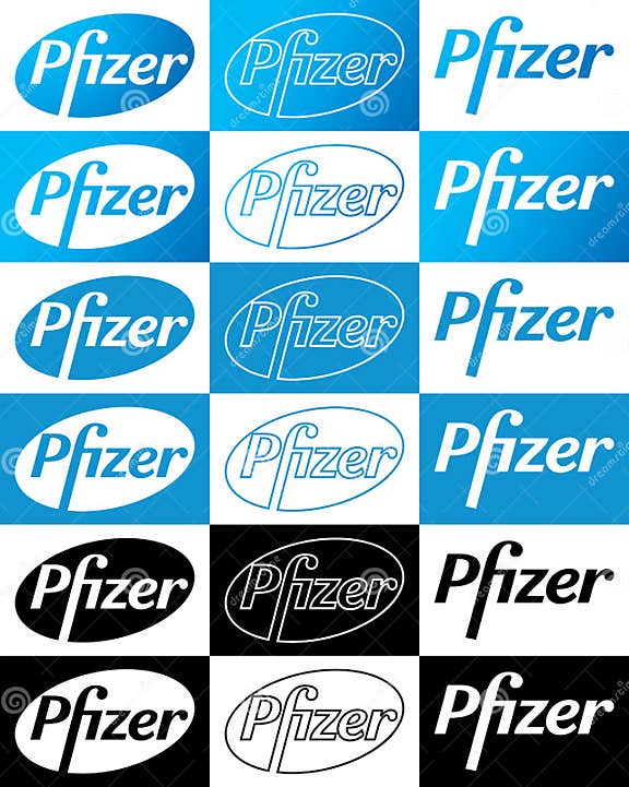 Pfizer Vector Logo - Latest Blue and Black Color Silhouette Set ...