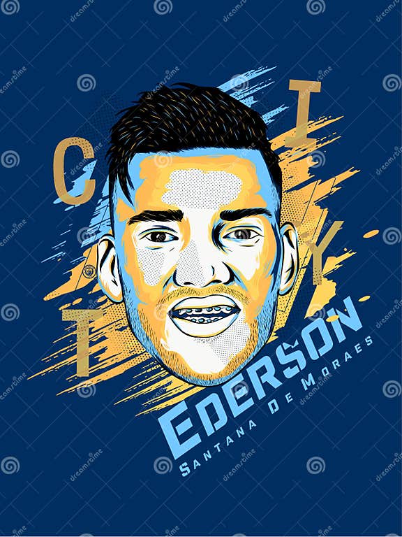 Brazilian Footballer Ederson Moraes Digital Art Editorial Stock Image ...