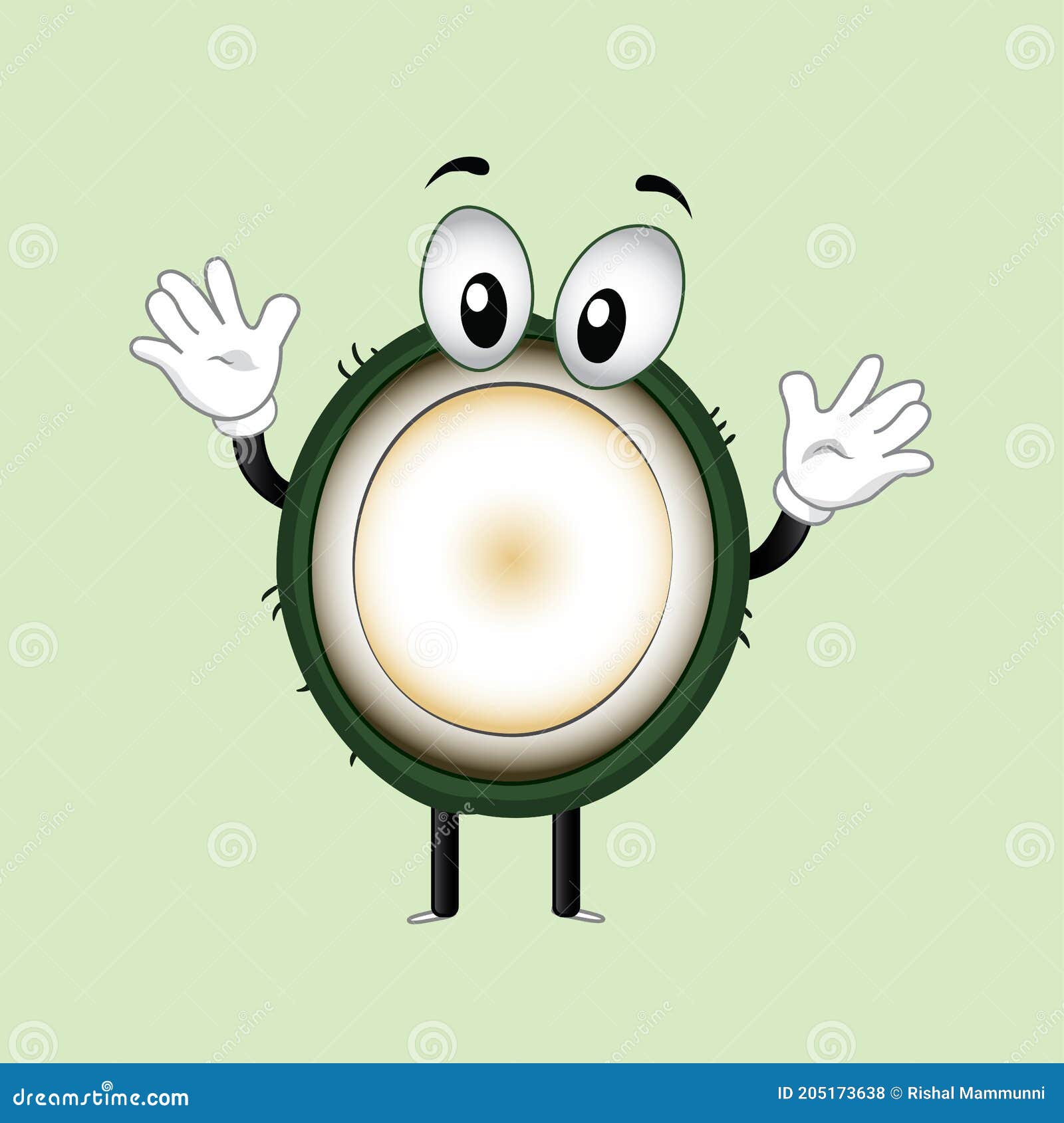 Funny Tender Coconut Mascot Vector Stock Vector - Illustration of ...