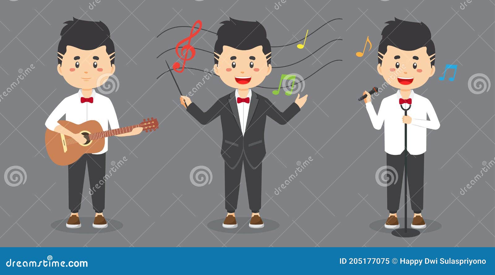 Rap Singers Accessories Flat Set Cartoon Vector | CartoonDealer.com ...