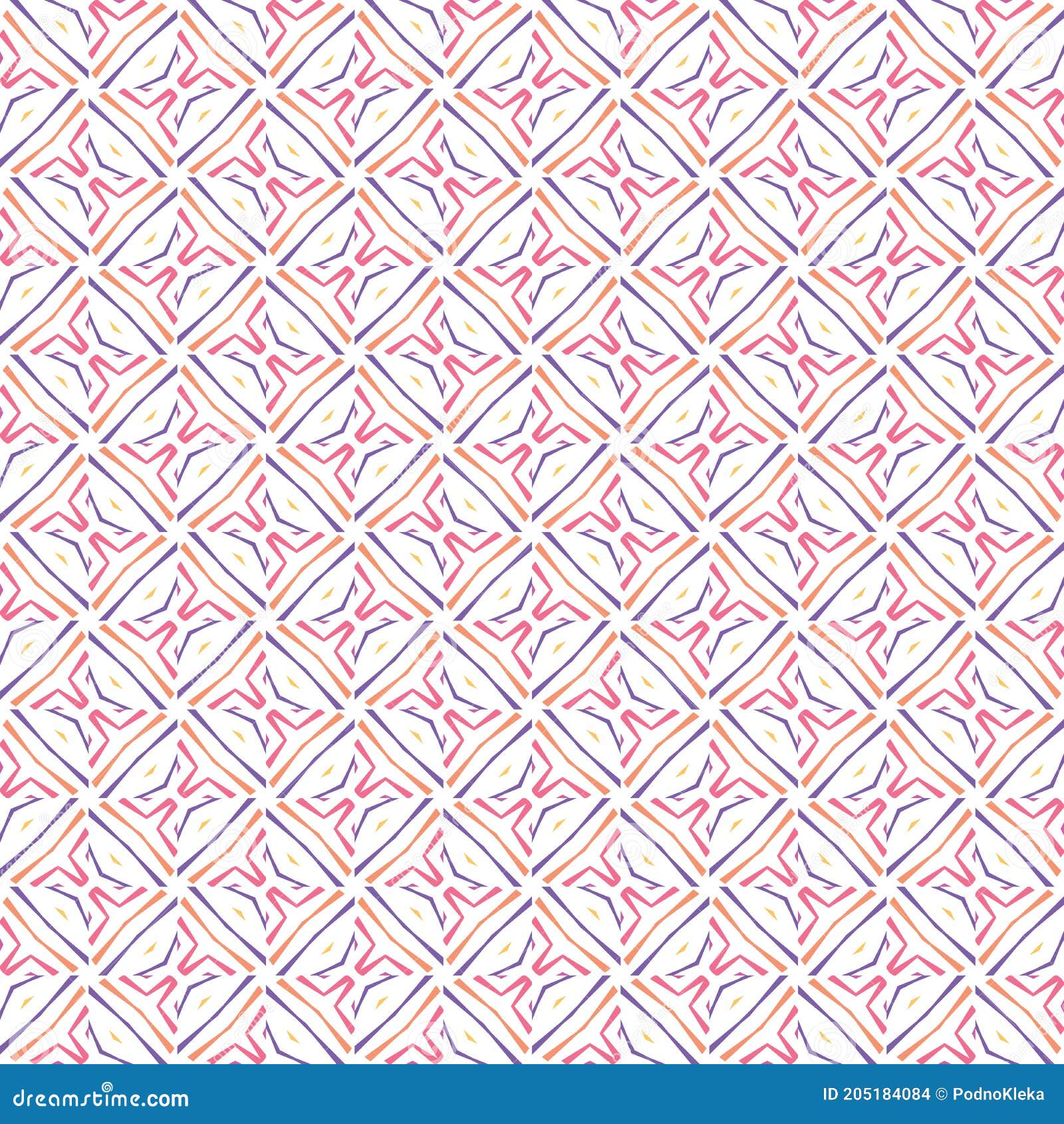 Colorful Geometric Fabric Print Texture. Vector Ornament Repeating ...