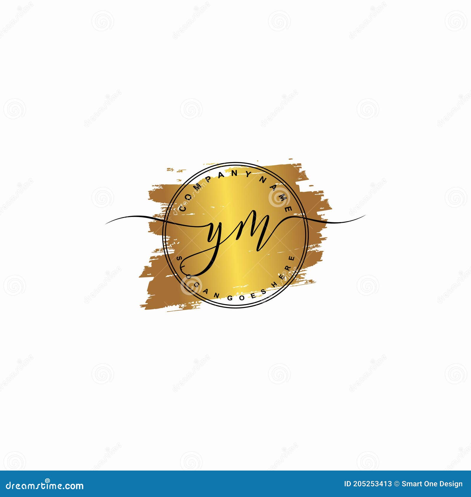 Initial Letter YM Beauty Handwriting Logo Vector Stock Vector - Illustration of beauty, boutique ...