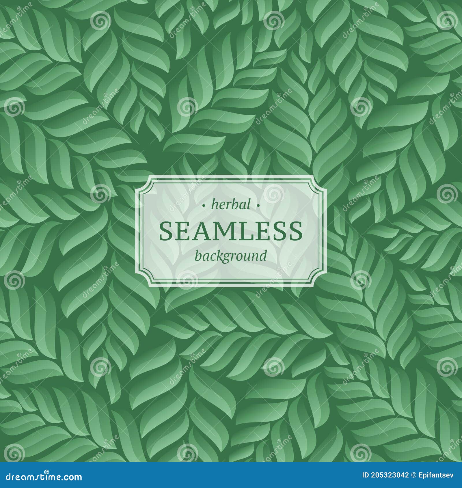 Herbal Seamless Pattern. Botanical Border. Vector Grass Background ... Herbal Seamless Pattern. Botanical Border. Vector Grass Background ...