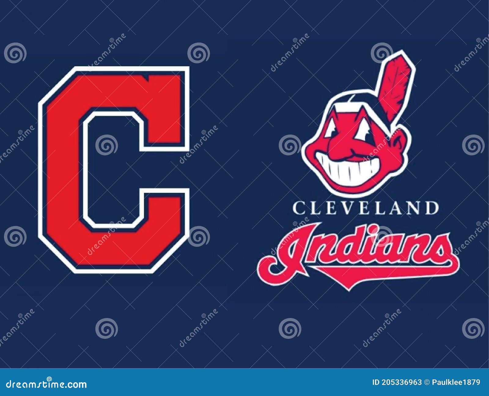 Cleveland Indians Logo Cartoon Vector | CartoonDealer.com #136089337