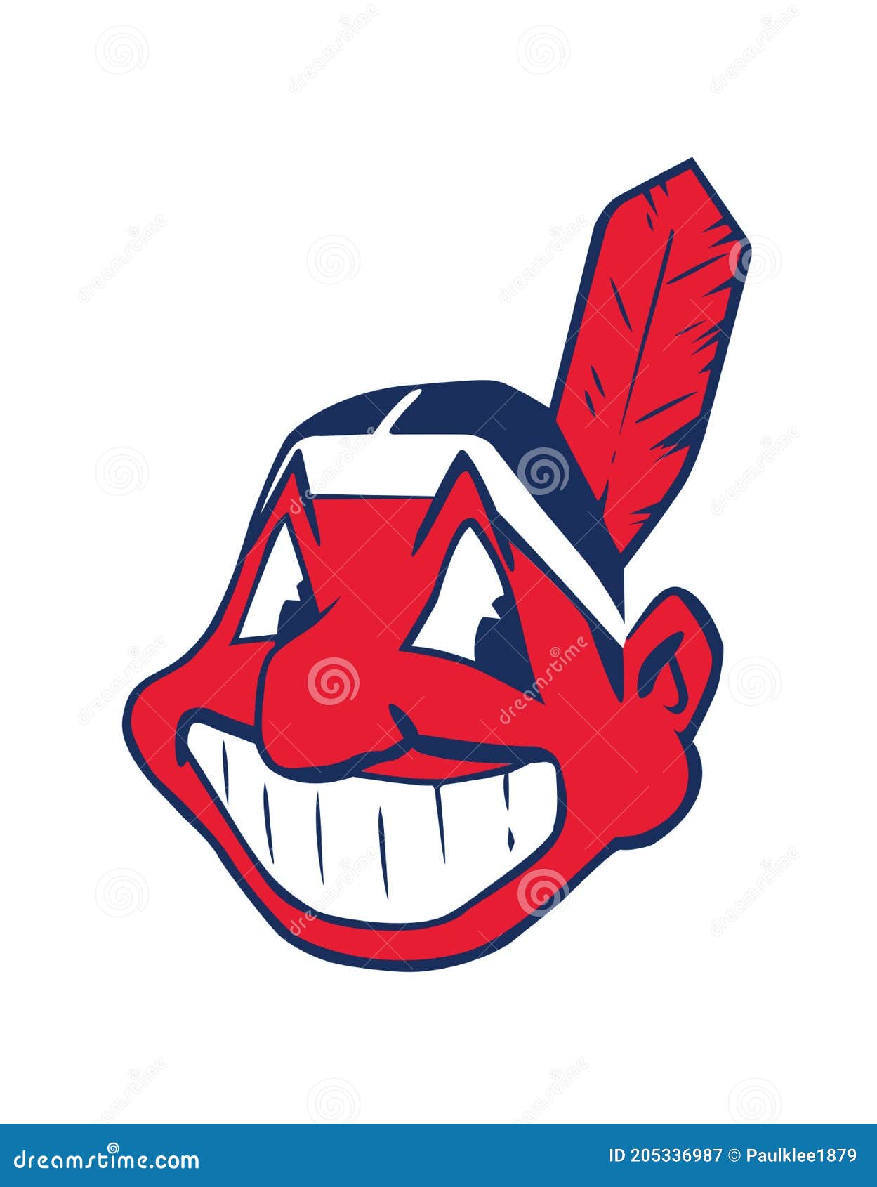 Cleveland Indians Logo Cartoon Vector | CartoonDealer.com #136089337