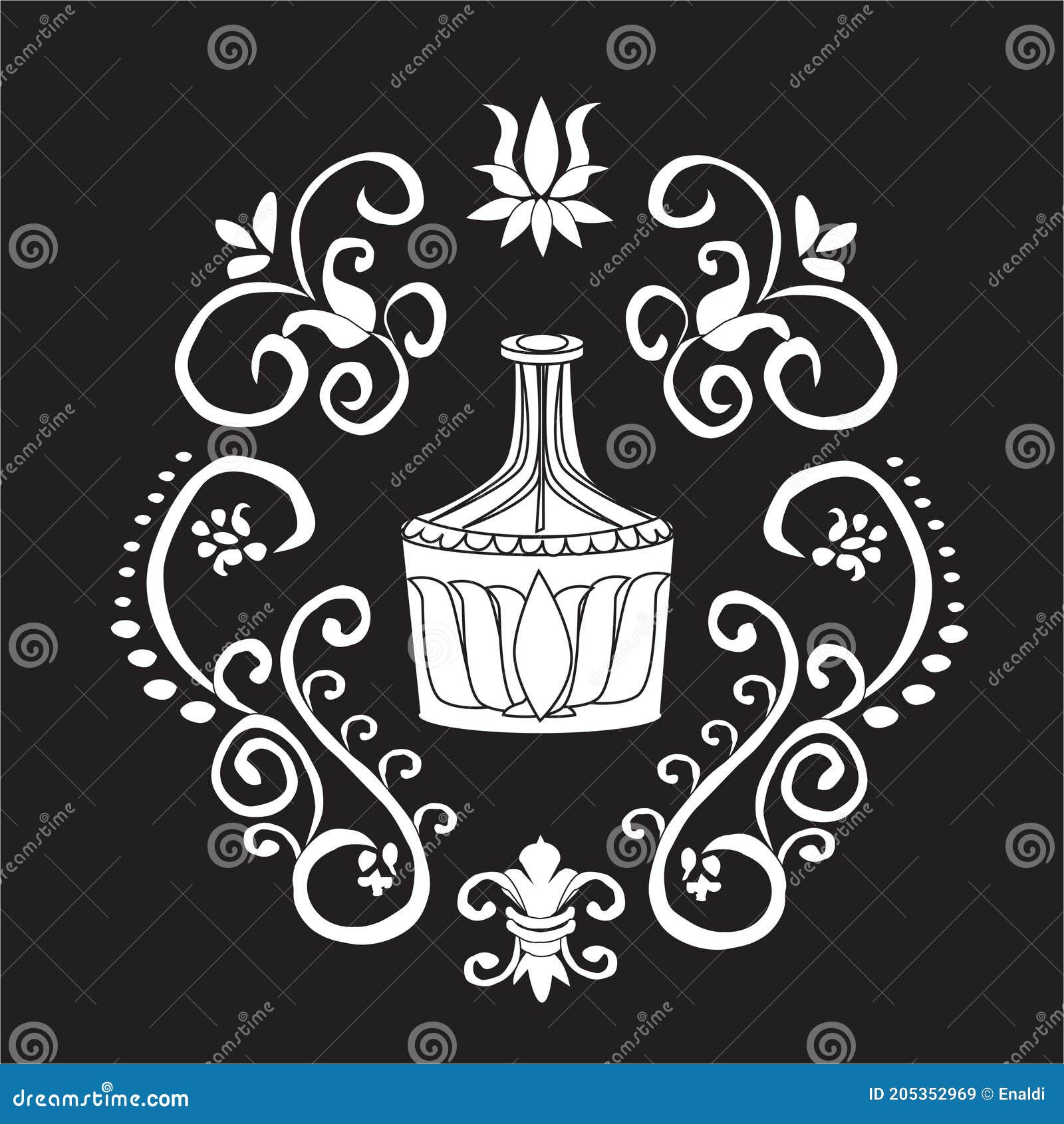 Floral Engraving Swirl Decorative Ornaments Stock Vector - Illustration ...