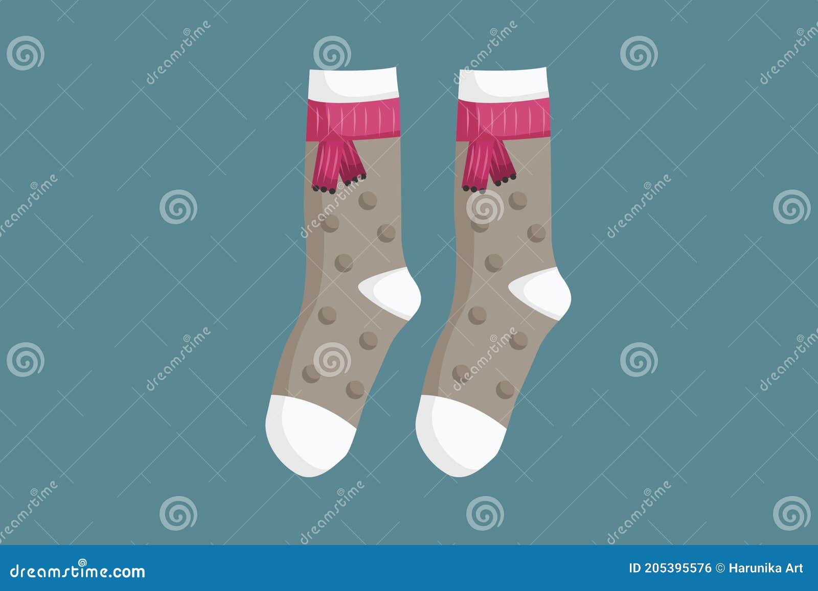 Christmas Socks with Circle Patterns Stock Vector - Illustration of ...