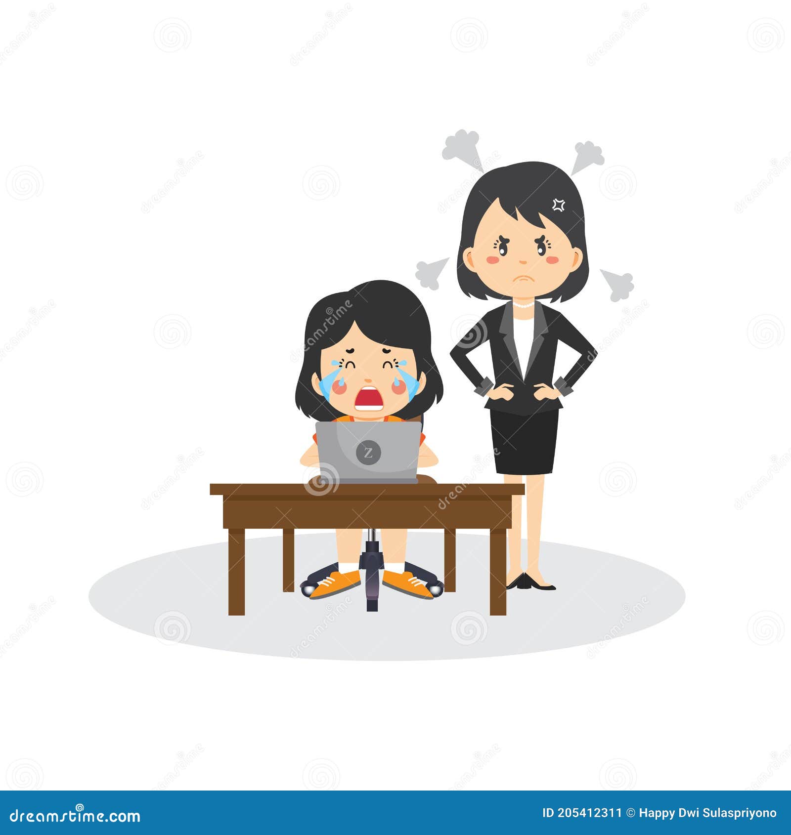 Stock Vector Angry Teacher in Classroom Stock Vector - Illustration of ...