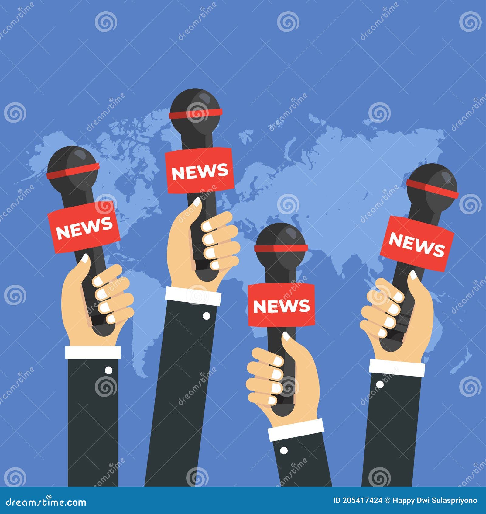 Stock Vector Reporter News Hand Stock Vector - Illustration of ...