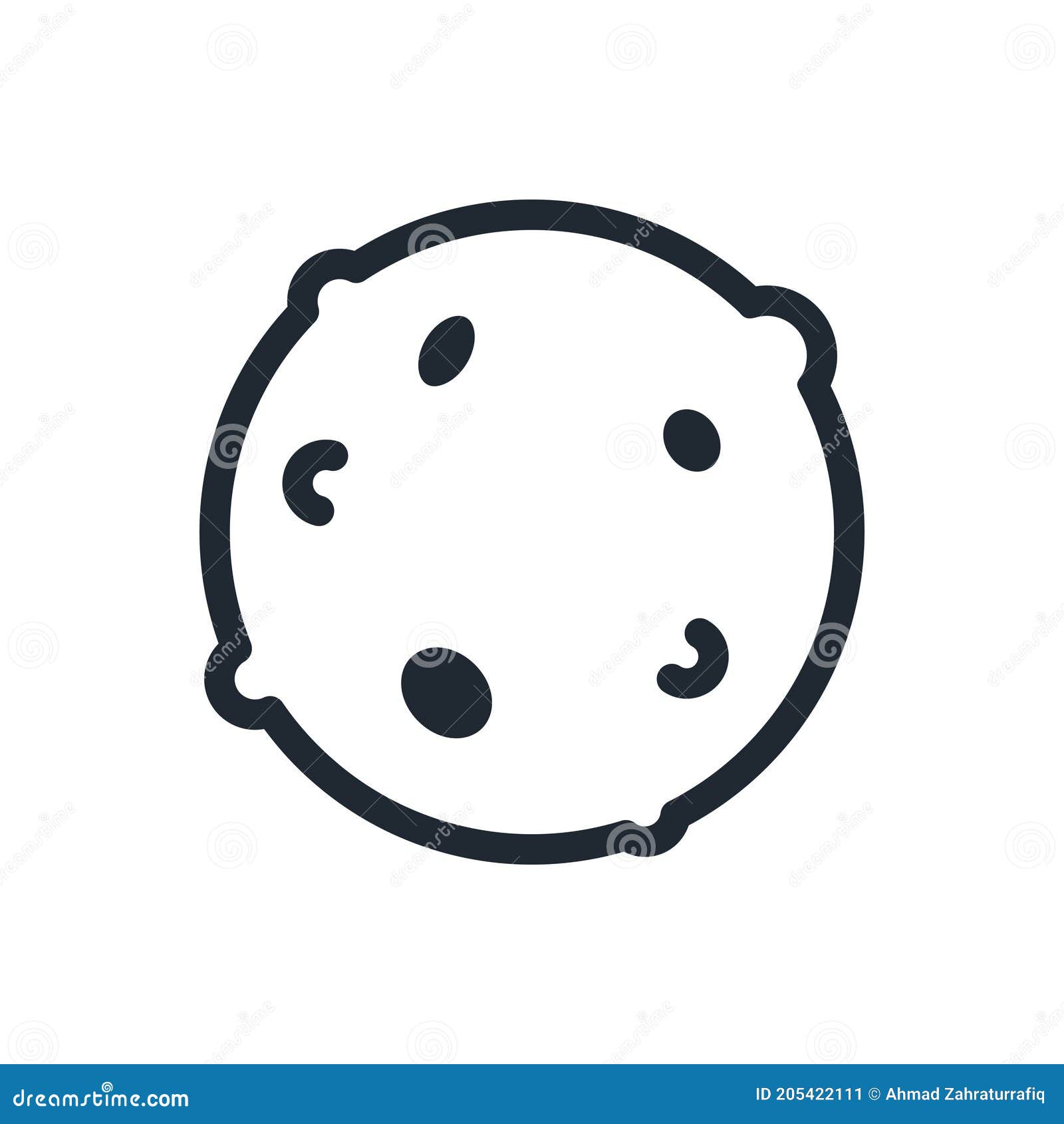 Asteroid. Space Science Astronomy Icon Symbol Stock Vector ...