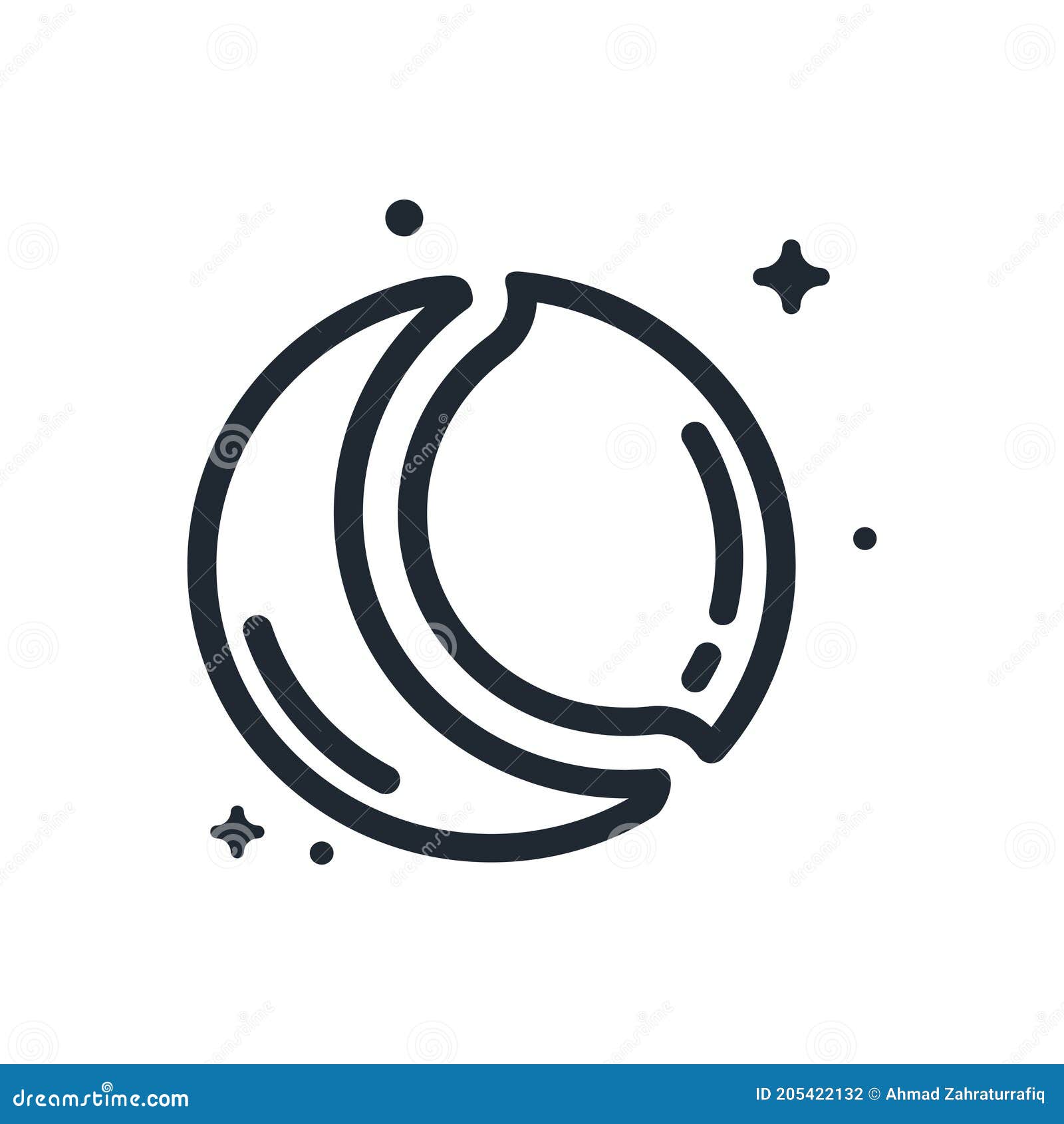 Eclipse Moon. Space Science Astronomy Icon Symbol Stock Vector ...