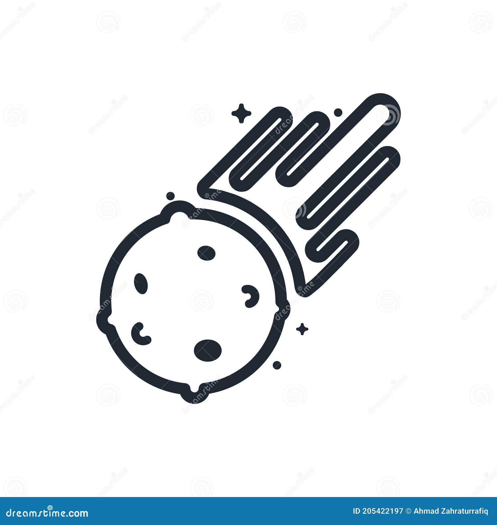 Meteor Shower. Space Science Astronomy Icon Symbol Stock Vector ...